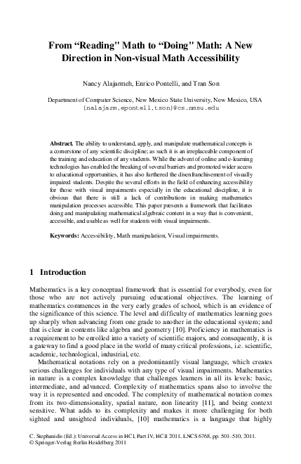 (PDF) From “Reading” Math to “Doing” Math: A New Direction in Non ...