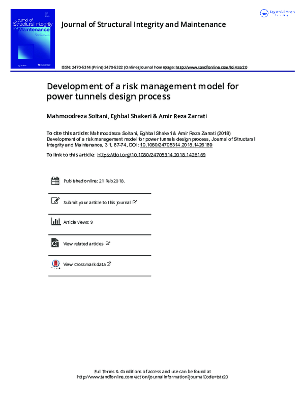 (PDF) Development of a risk management model for power tunnels design ...