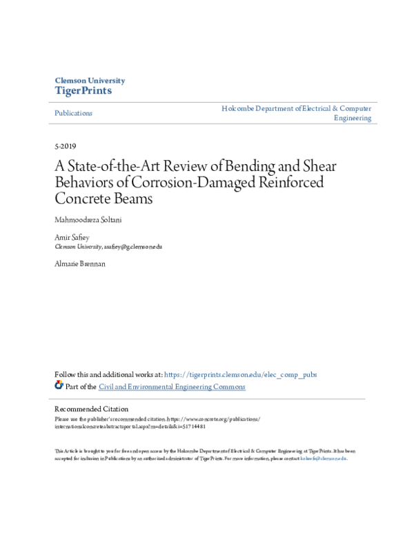 (PDF) A State-of-the-Art Review of Bending and Shear Behaviors of ...