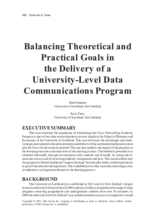 (PDF) Balancing Theoretical and Practical Goals in the Delivery of a University-Level Data ...