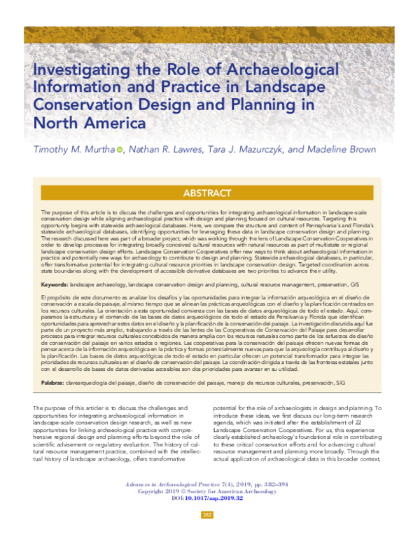 (PDF) Investigating the Role of Archaeological Information and Practice ...