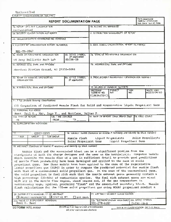 (PDF) Comparison of Predicted Muzzle Flash for Solid and Regenerative ...