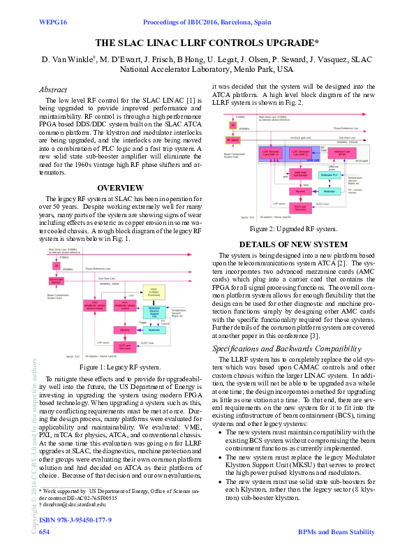 (PDF) The SLAC LINAC LLRF Controls Upgrade