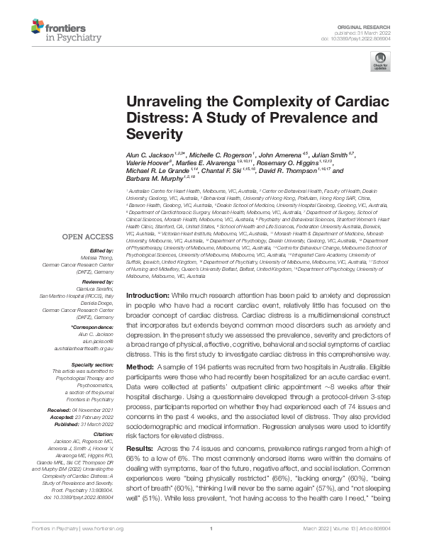 (PDF) Unraveling the Complexity of Cardiac Distress: A Study of ...