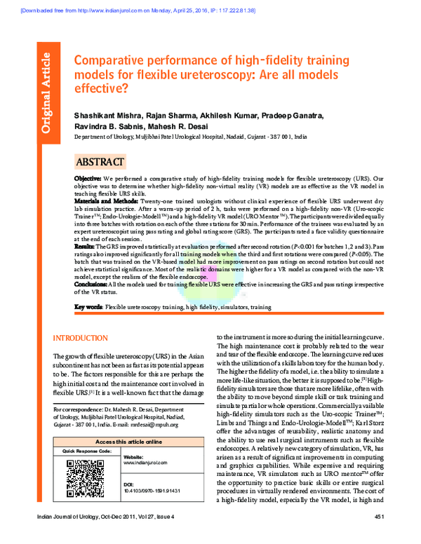 (PDF) Comparative performance of high-fidelity training models for ...