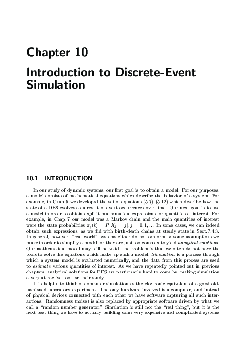 (PDF) Introduction to Discrete-Event Simulation