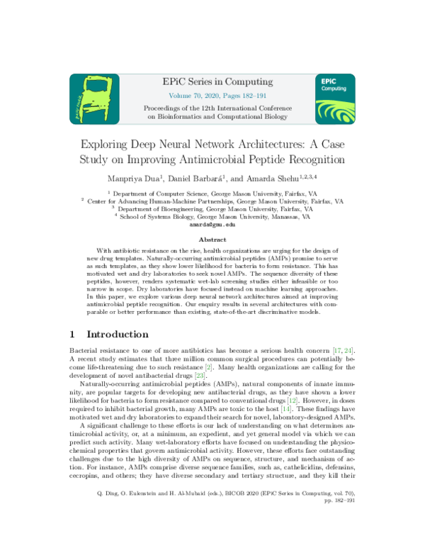 (PDF) Exploring Deep Neural Network Architectures: A Case Study on Improving Antimicrobial ...