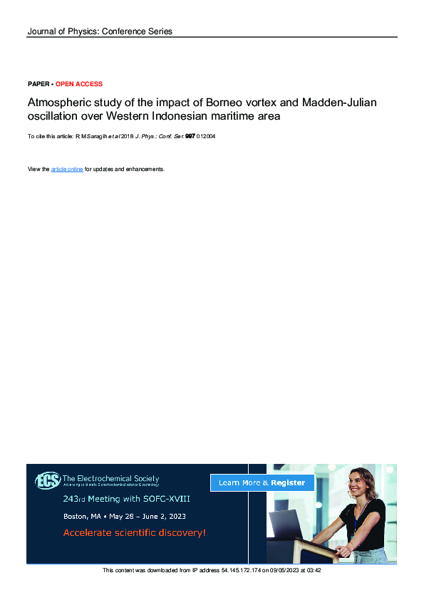 (PDF) Atmospheric study of the impact of Borneo vortex and Madden ...