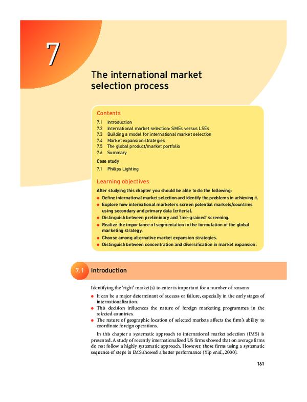 (PDF) The international market selection process | Urgi Milki ...