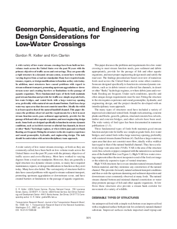 (PDF) Geomorphic, Aquatic, and Engineering Design Considerations for ...