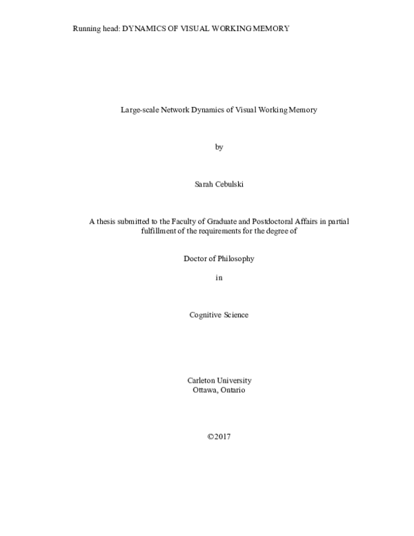 (PDF) Large-Scale Network Dynamics of Visual Working Memory