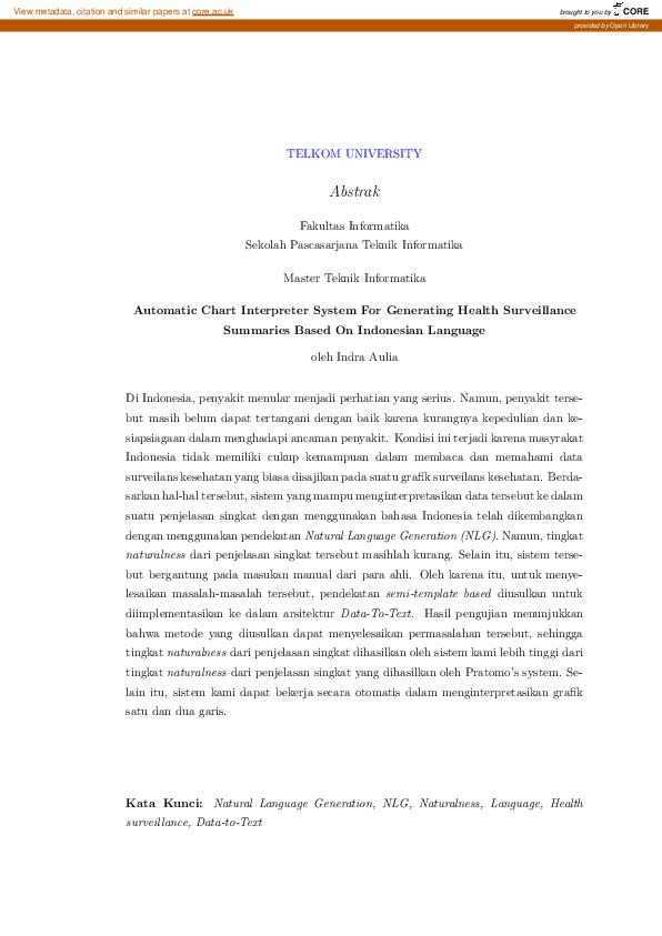 (PDF) Automatic Chart Interpreter System For Generating Health ...