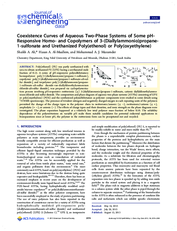 (PDF) Coexistence Curves of Aqueous Two-Phase Systems of Some pH ...
