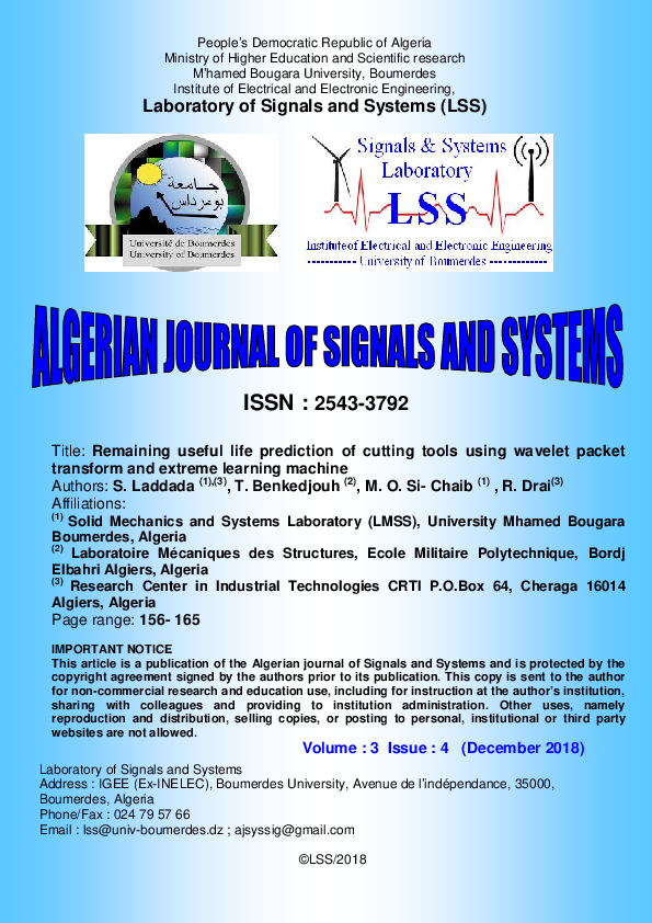 (PDF) Remaining useful life prediction of cutting tools using wavelet ...