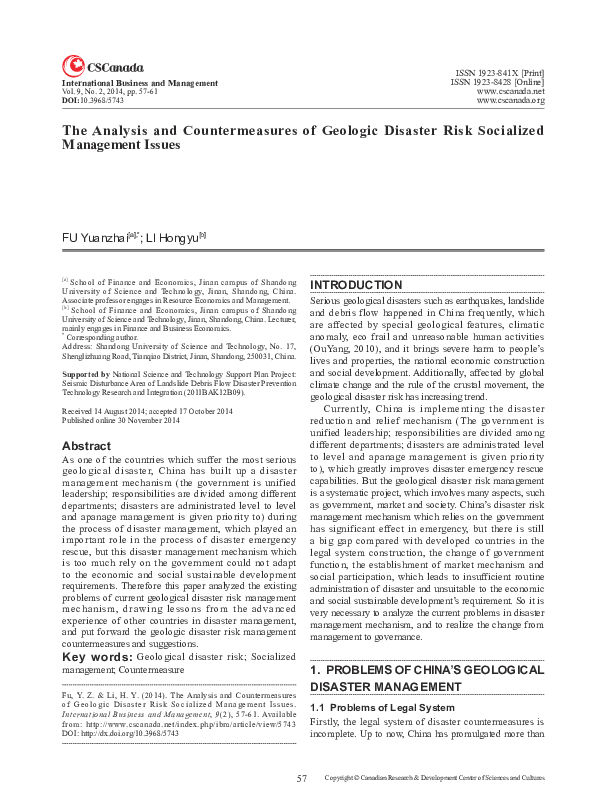 (PDF) Emerging Issues for Natech Disaster Risk Management in Europe