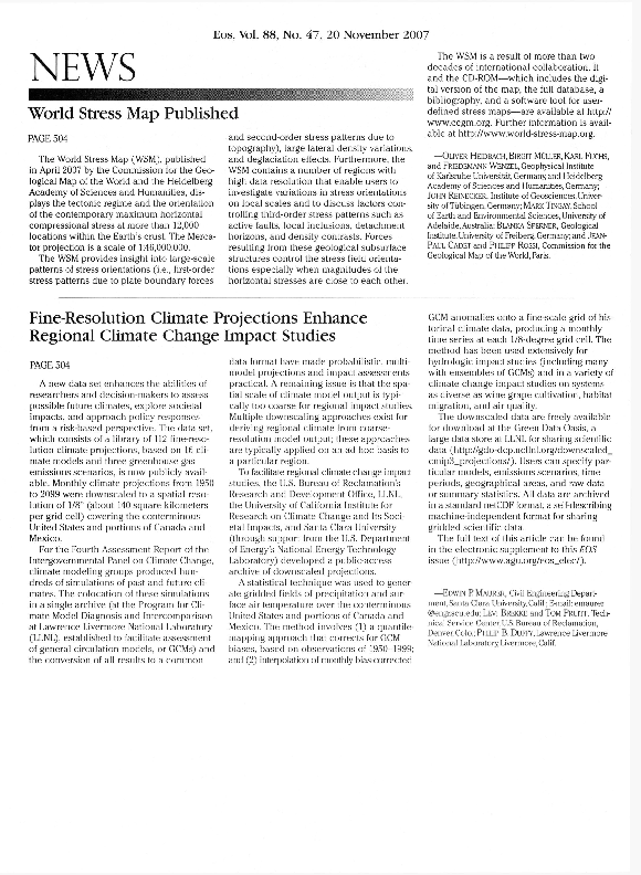 (PDF) World stress map published | Mark Tingay - Academia.edu