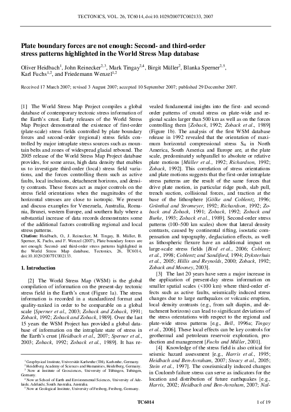 (PDF) Plate boundary forces are not enough: Second- and third-order ...