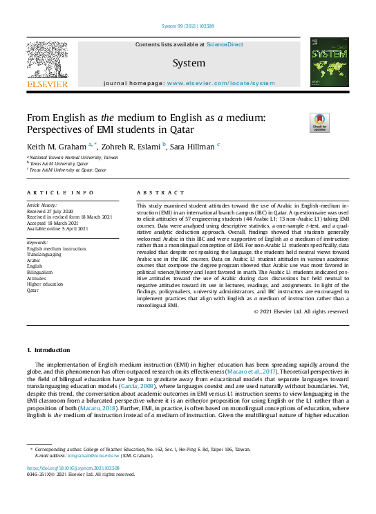 (PDF) From English as the medium to English as a medium: Perspectives ...