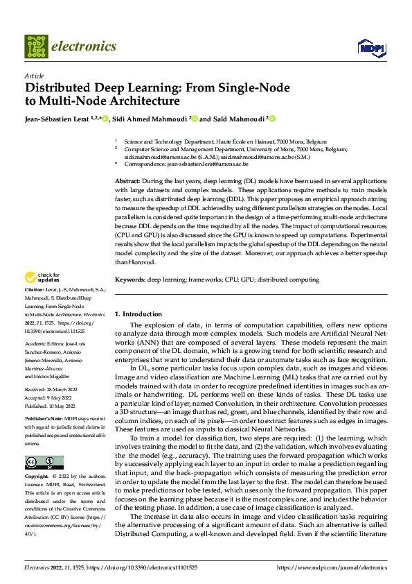 (PDF) Distributed Deep Learning: From Single-Node to Multi-Node ...