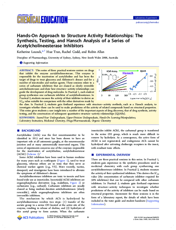 (PDF) Hands-On Approach to Structure Activity Relationships: The ...