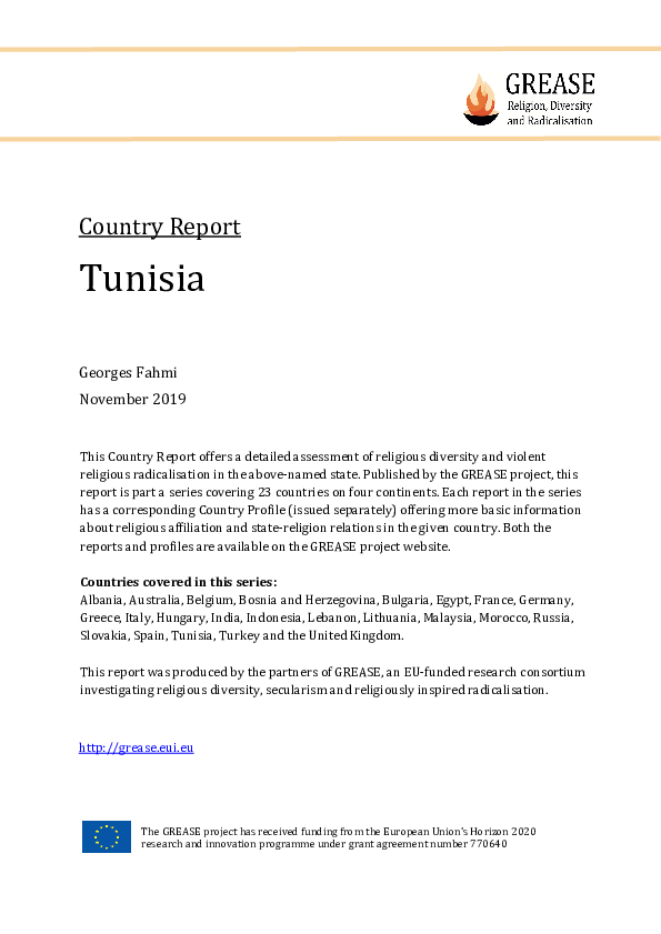 (PDF) Country report : Tunisia