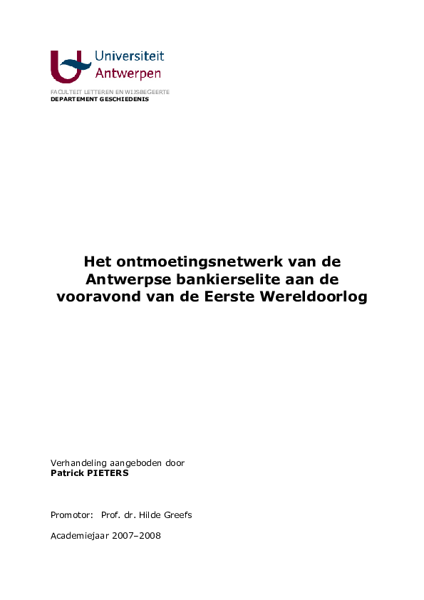 (PDF) Thesis Patrick Pieters