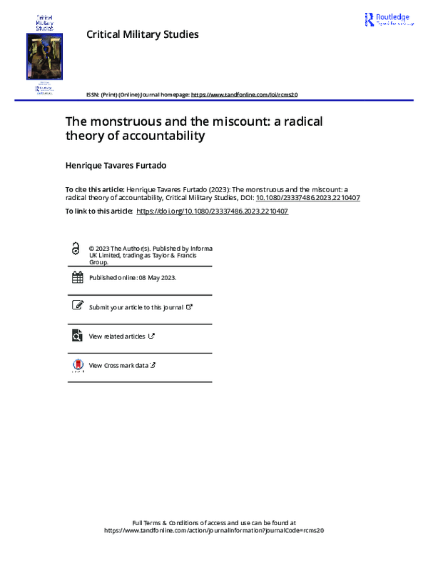 (PDF) The Monstruous and the Miscount: A Radical Theory of Accountability