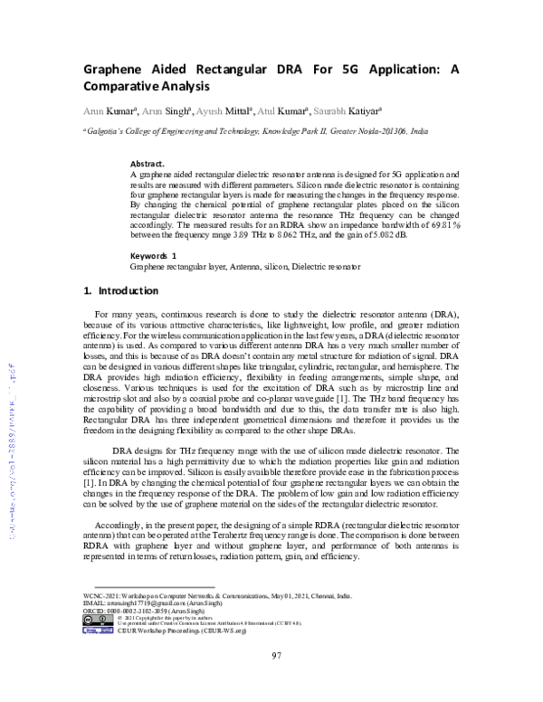 (PDF) Graphene Aided Rectangular DRA For 5G Application: A Comparative ...