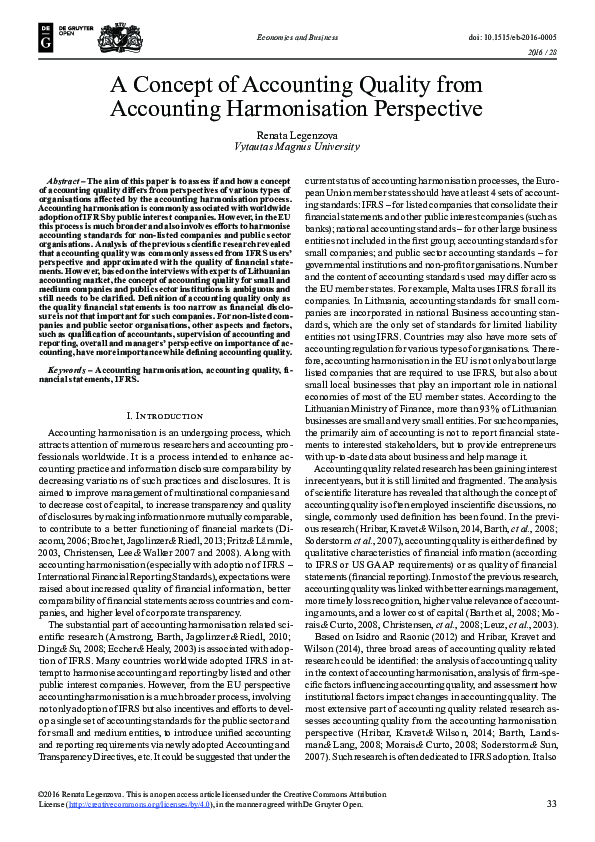 (PDF) A Concept of Accounting Quality from Accounting Harmonisation ...