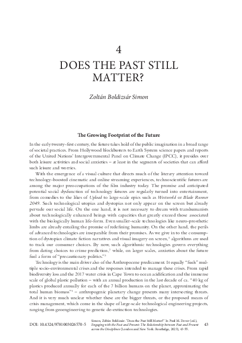 (PDF) Does the Past Still Matter?