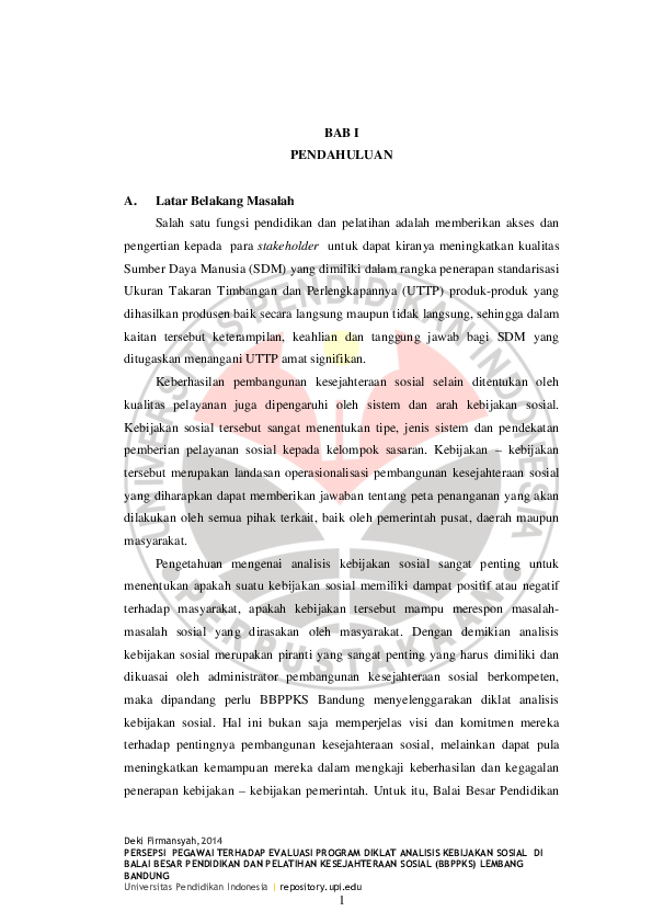 (PDF) Persepsi Pegawai Terhadap Evaluasi Program Diklat Analisis ...