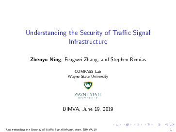 (PDF) Securing Modern Traffic Signal Systems
