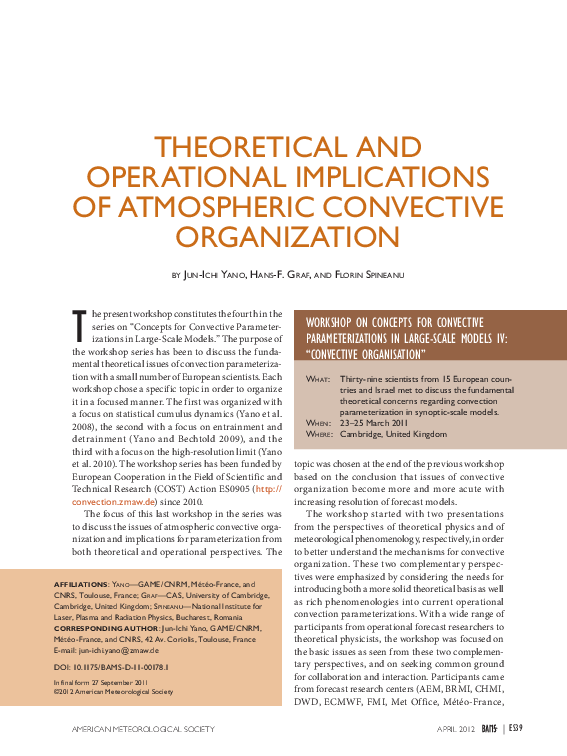 (PDF) Theoretical and Operational Implications of Atmospheric ...