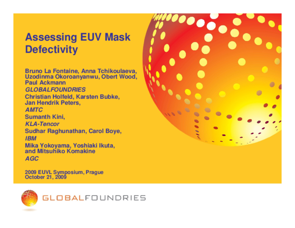 (PDF) Assessing EUV mask defectivity