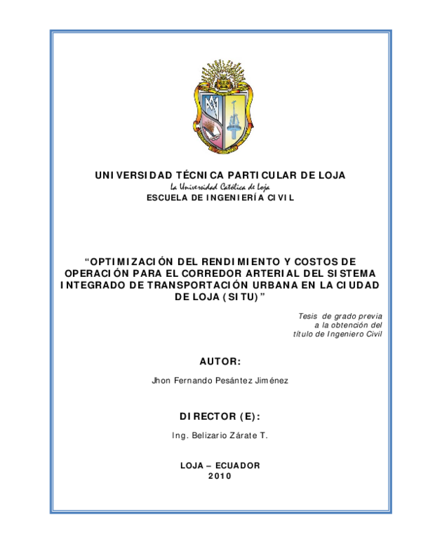 (PDF) Optimización del rendimiento y costos de operación para el ...