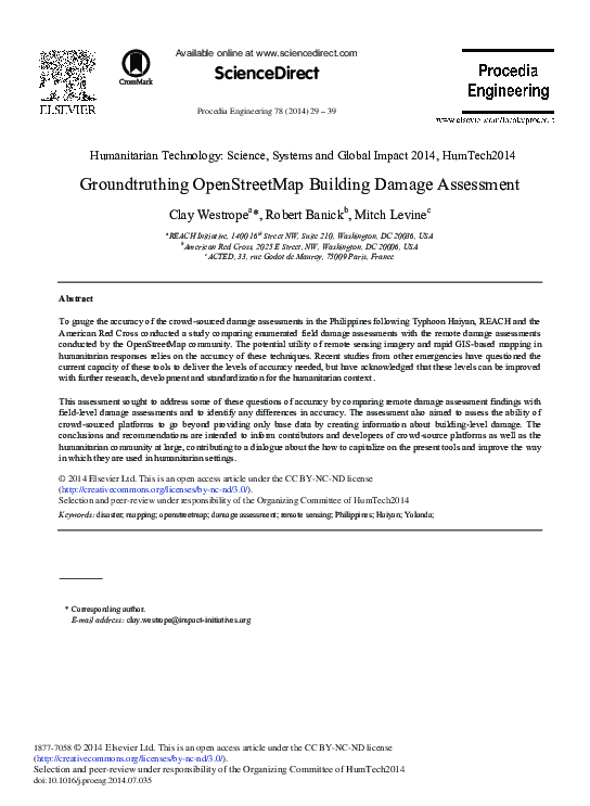 (PDF) Assessing OpenStreetMap Damage Accuracy Post-Typhoon