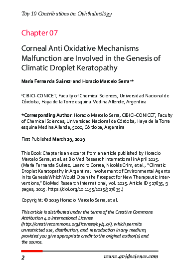 (PDF) Corneal Anti Oxidative Mechanisms Malfunction are Involved in the ...