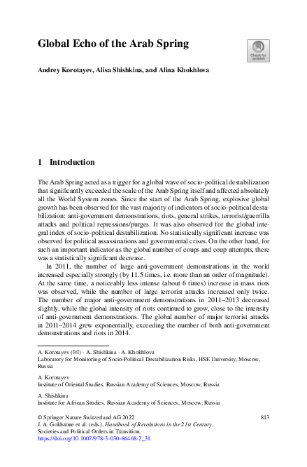 (PDF) Global Echo of the Arab Spring