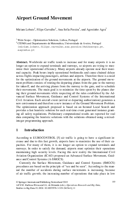 (PDF) Airport Ground Movement | Miriam Lobato - Academia.edu
