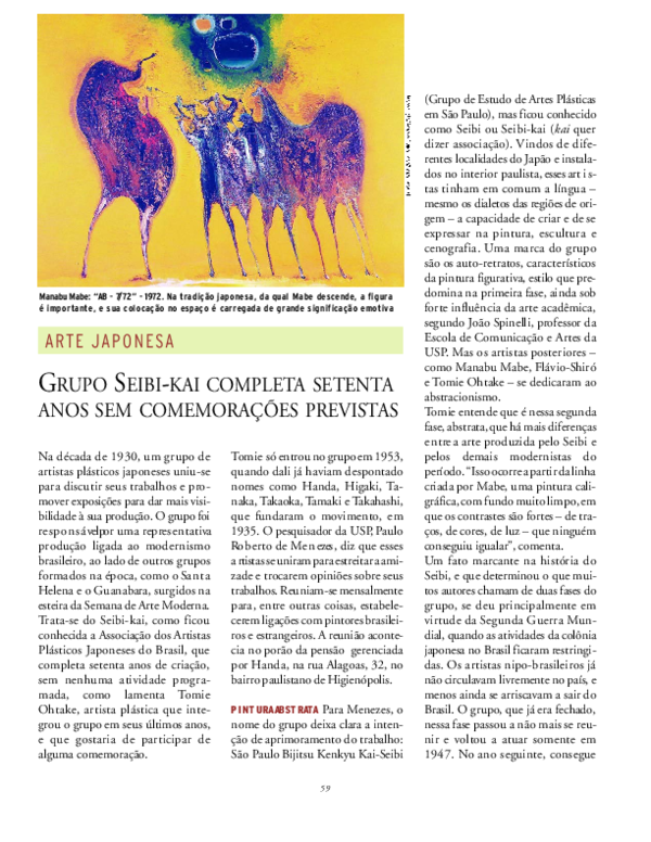 (PDF) Grupo Seibi-kai completa setenta anos sem comemorações previstas ...