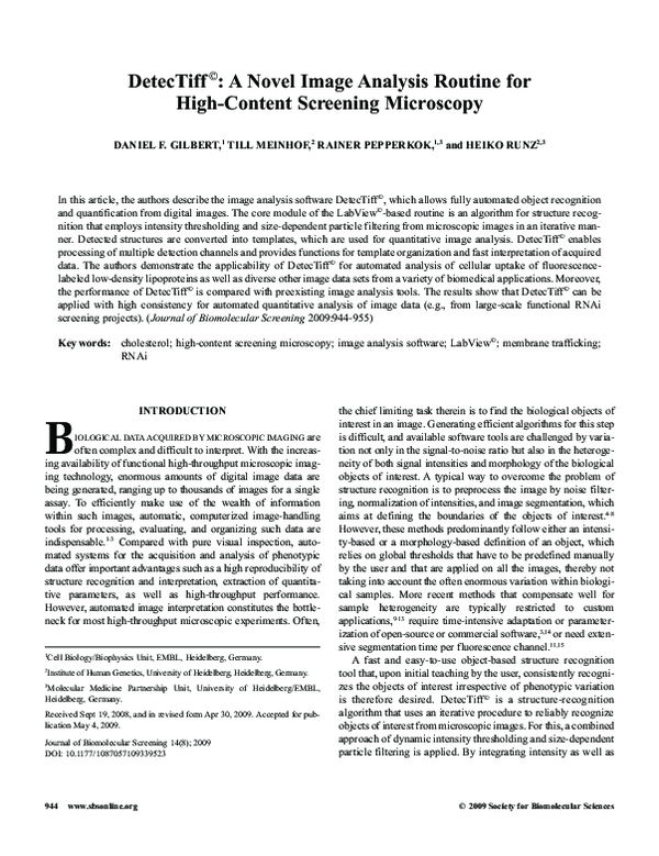 (PDF) DetecTiff©: A Novel Image Analysis Routine for High-Content ...
