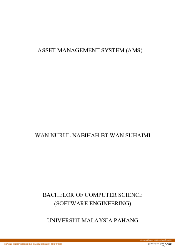 (PDF) Asset Management System (AMS)