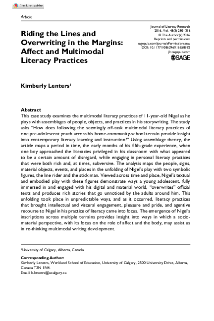 (PDF) Riding the Lines and Overwriting in the Margins