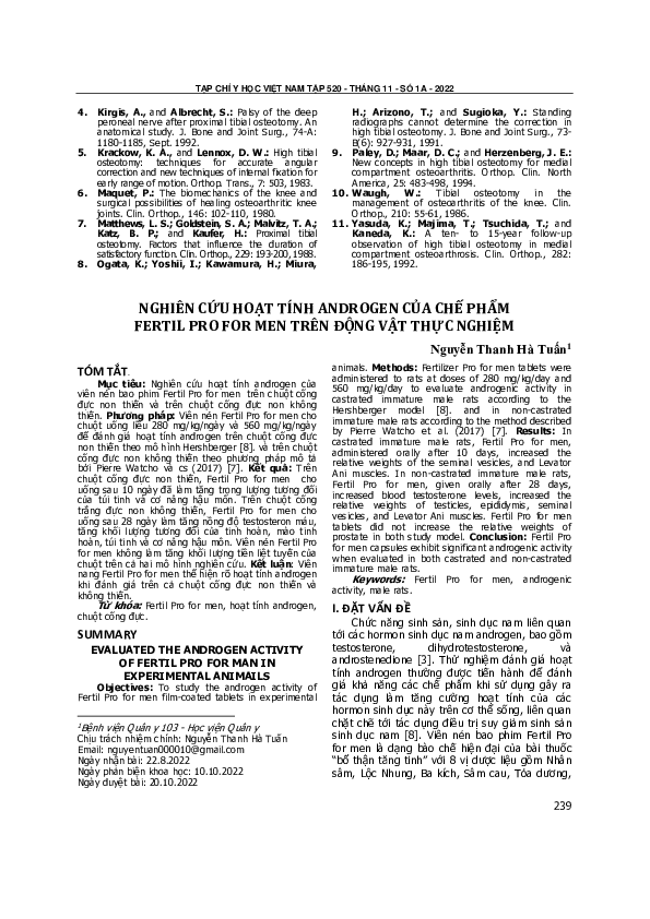 (PDF) Nghiên Cứu Hoạt Tính Androgen Của Chế Phẩm Fertil Pro for Men ...