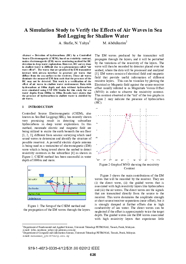 (PDF) A simulation study to verify the effects of air waves in Sea Bed ...
