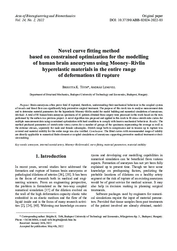 (PDF) Novel curve fitting method based on constrained optimization for ...