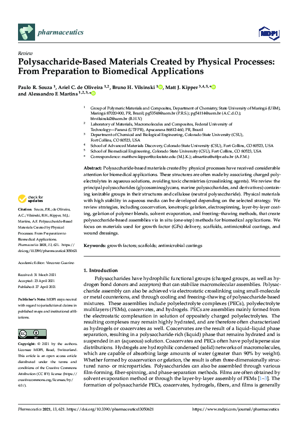 (PDF) Polysaccharide-Based Materials Created by Physical Processes ...