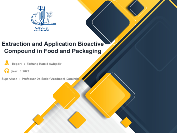 (PPT) Extraction and Application Bioactive Compound in Food and Packaging