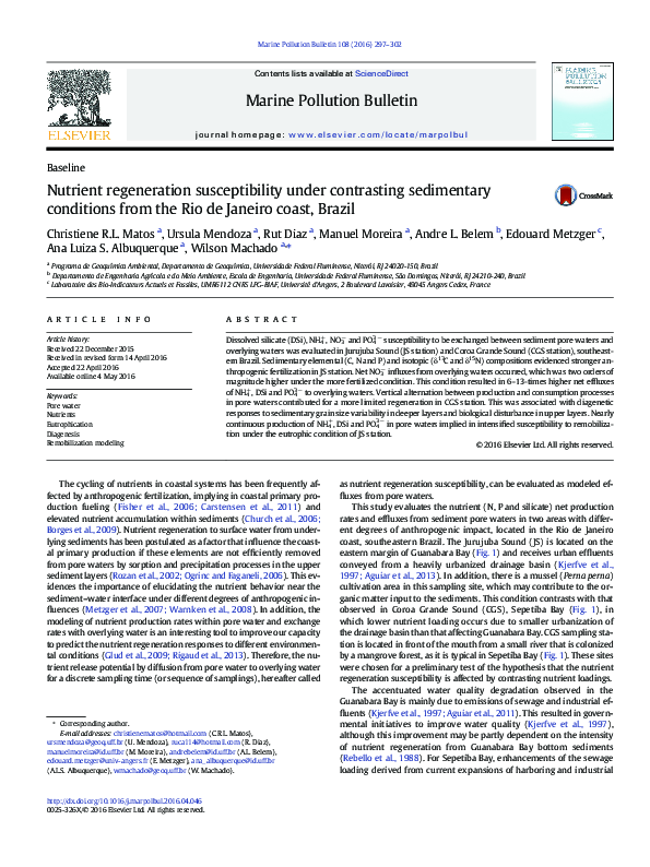 (PDF) Nutrient regeneration susceptibility under contrasting ...