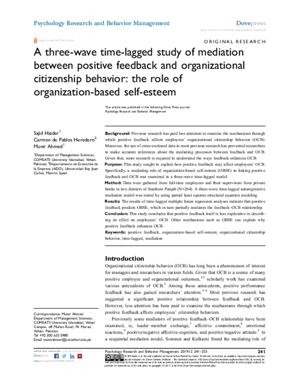 (PDF) A three-wave time-lagged study of mediation between positive ...